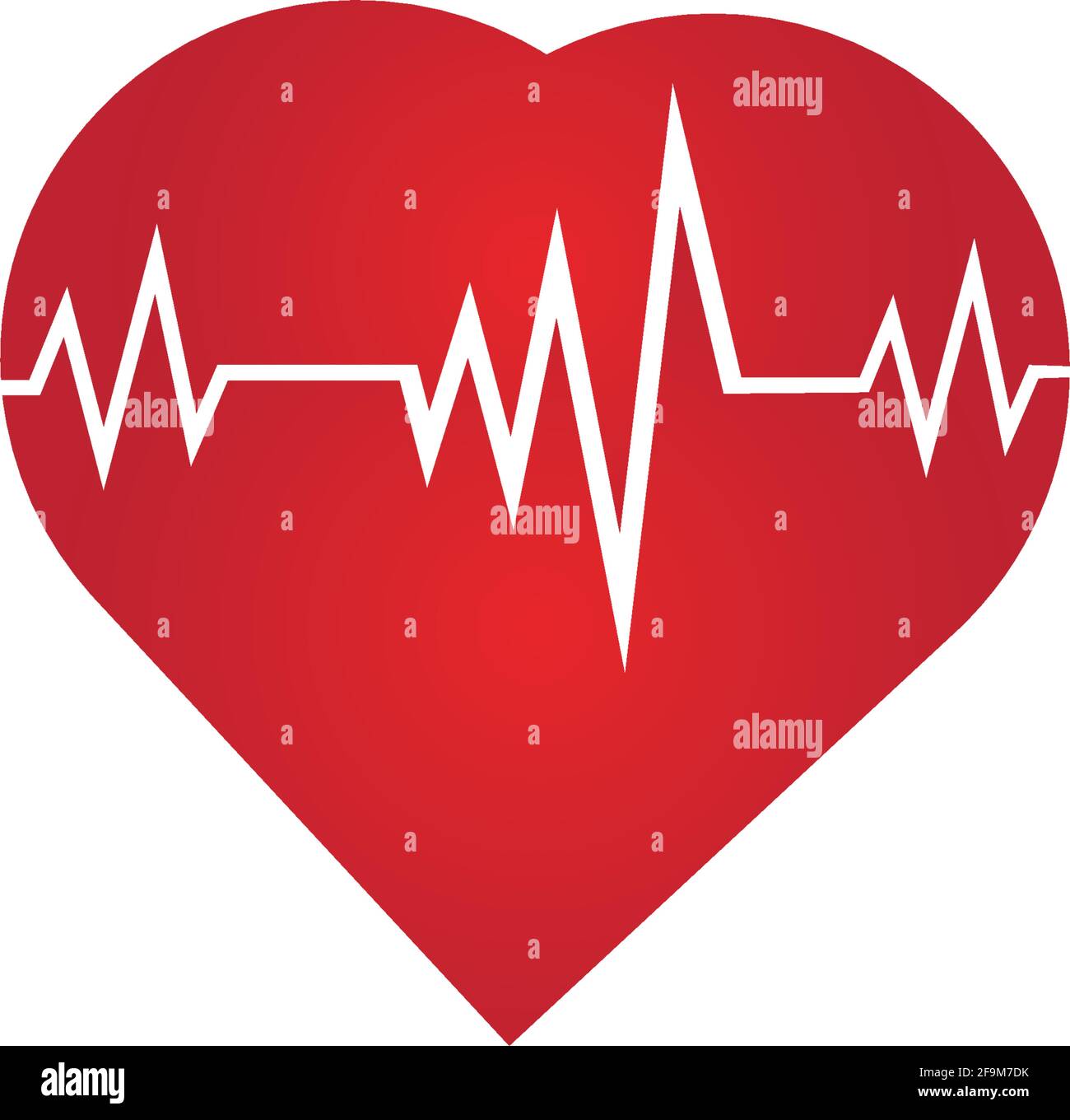 Heart rate icon - health monitor. Red Heart Rate.Blood pressure vector ...
