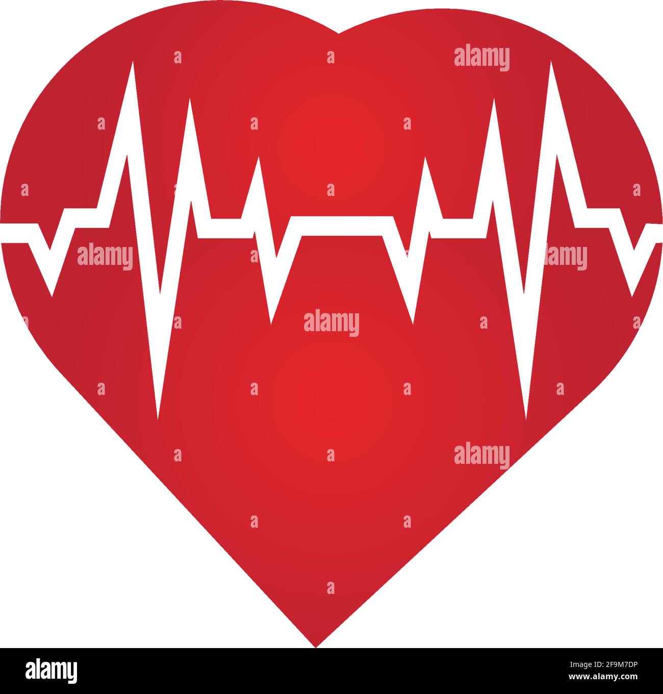 Heart rate icon - health monitor. Red Heart Rate.Blood pressure vector ...