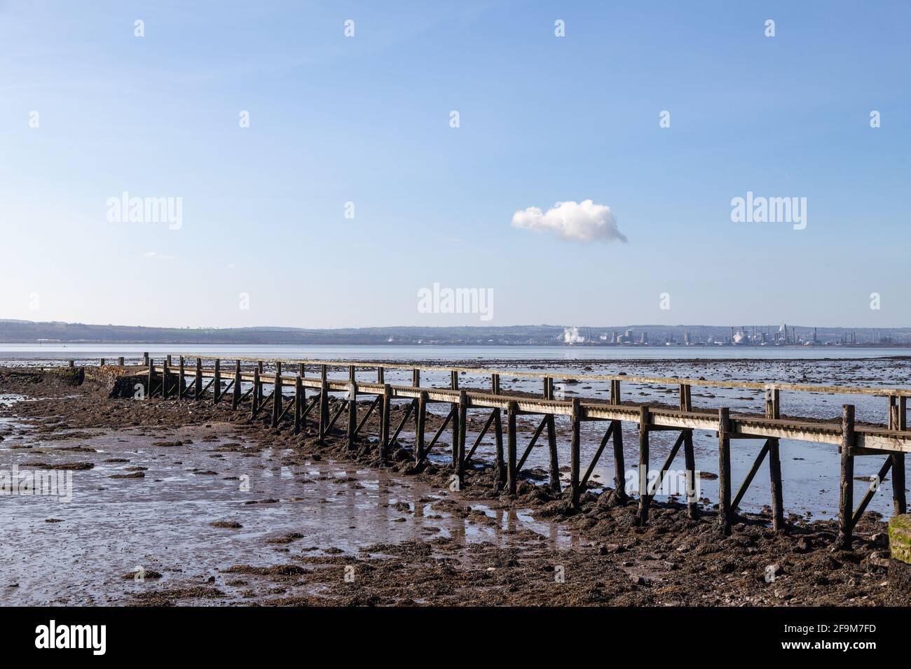 The old wooden pier at Culross, Fife, Scotland Stock Photo - Alamy