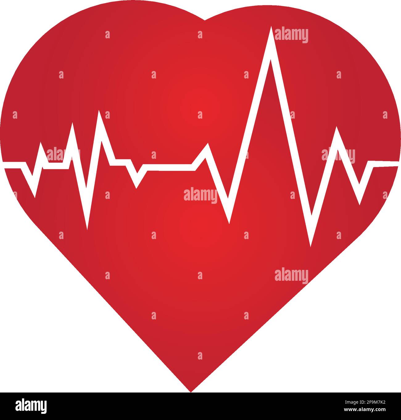 Heart rate icon - health monitor. Red Heart Rate.Blood pressure vector ...