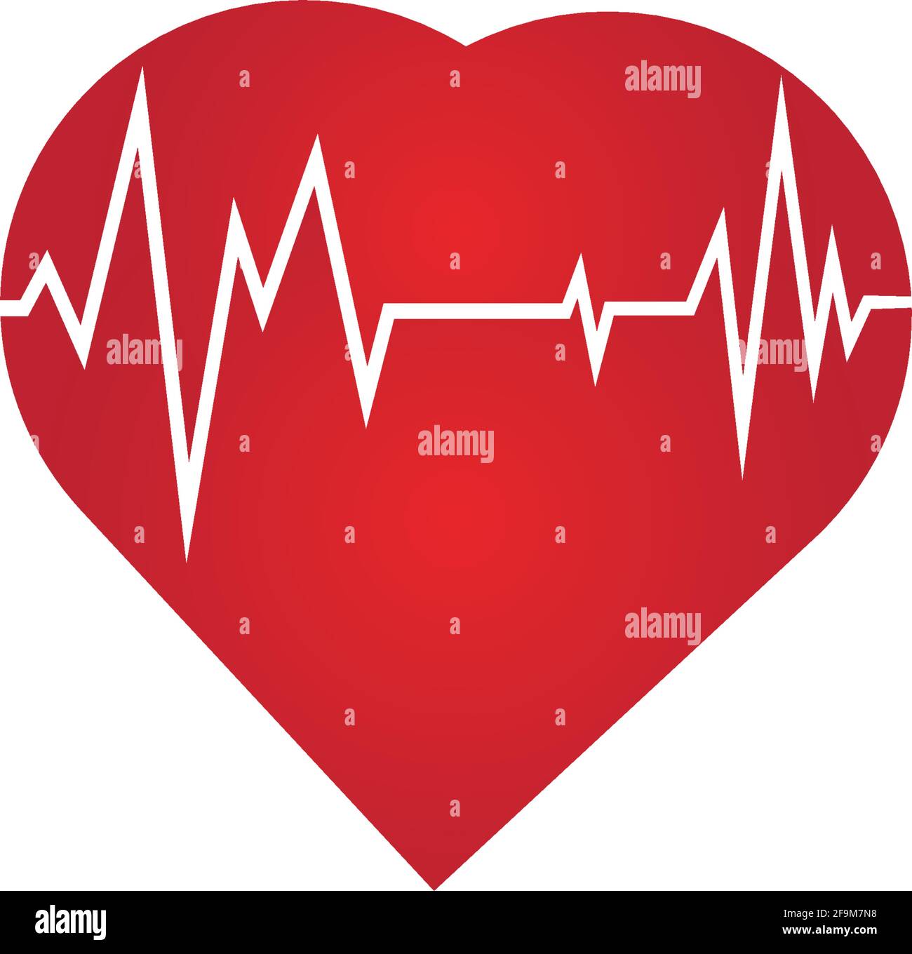 Heart rate icon - health monitor. Red Heart Rate.Blood pressure vector ...