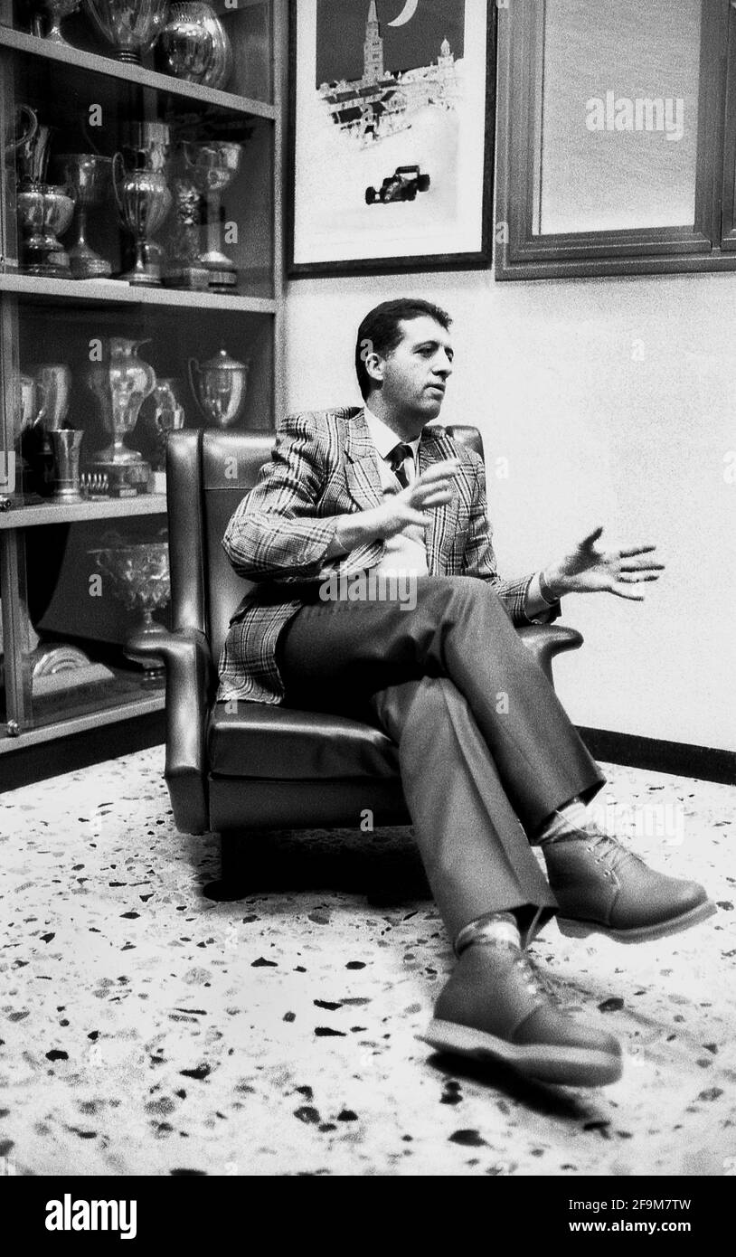 Piero Ferrari. At the Ferrari Factory in Modena Italy 1987 Stock Photo ...