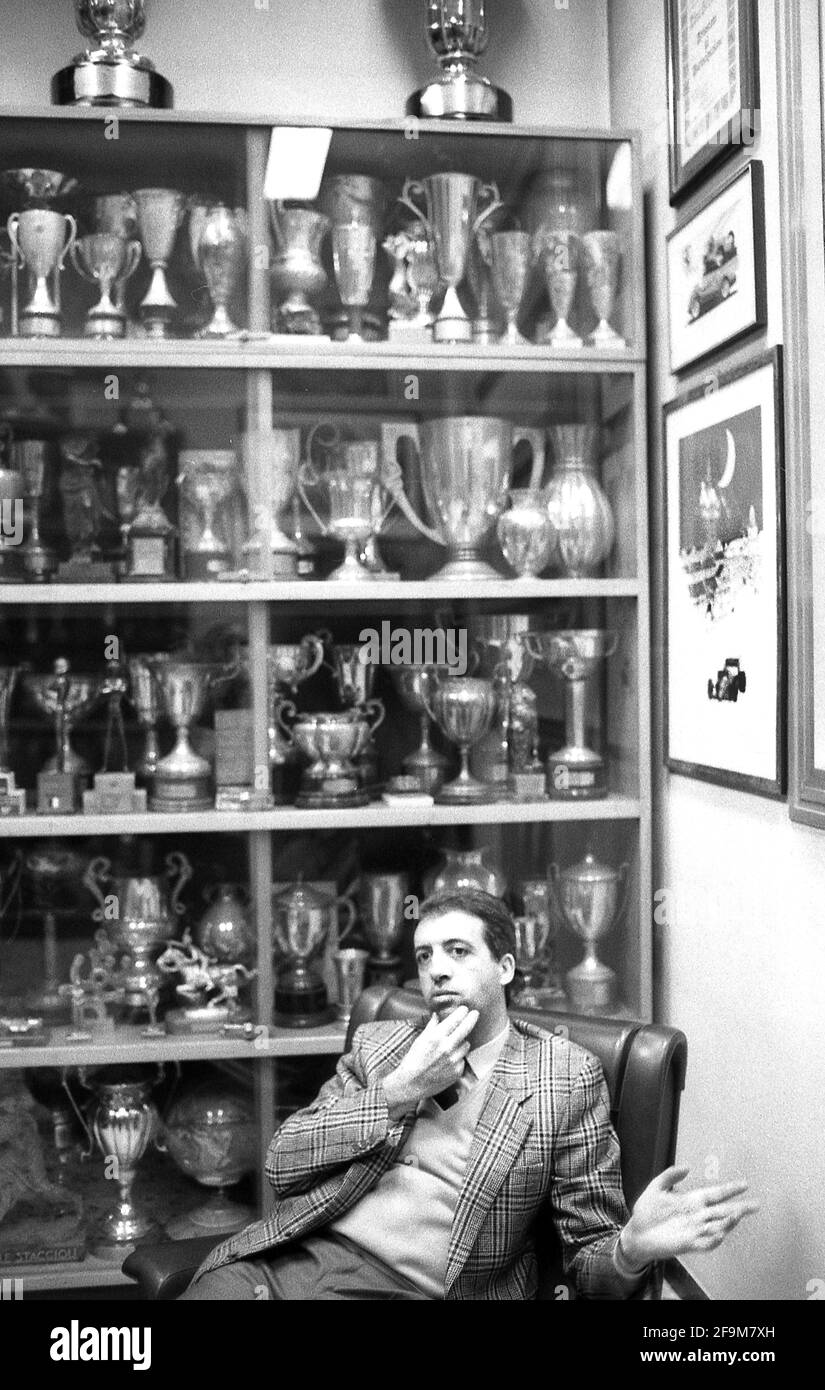 Piero Ferrari. At the Ferrari Factory in Modena Italy 1987 Stock Photo ...