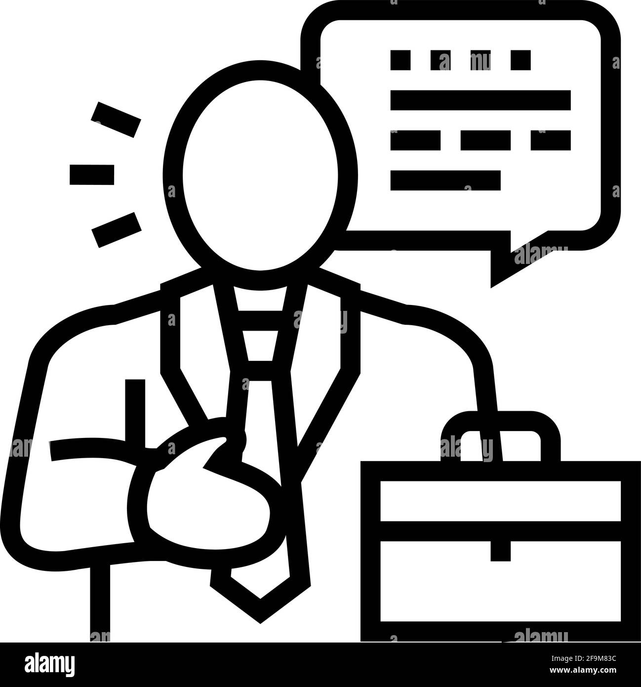 lawyer man line icon vector illustration Stock Vector Image & Art - Alamy