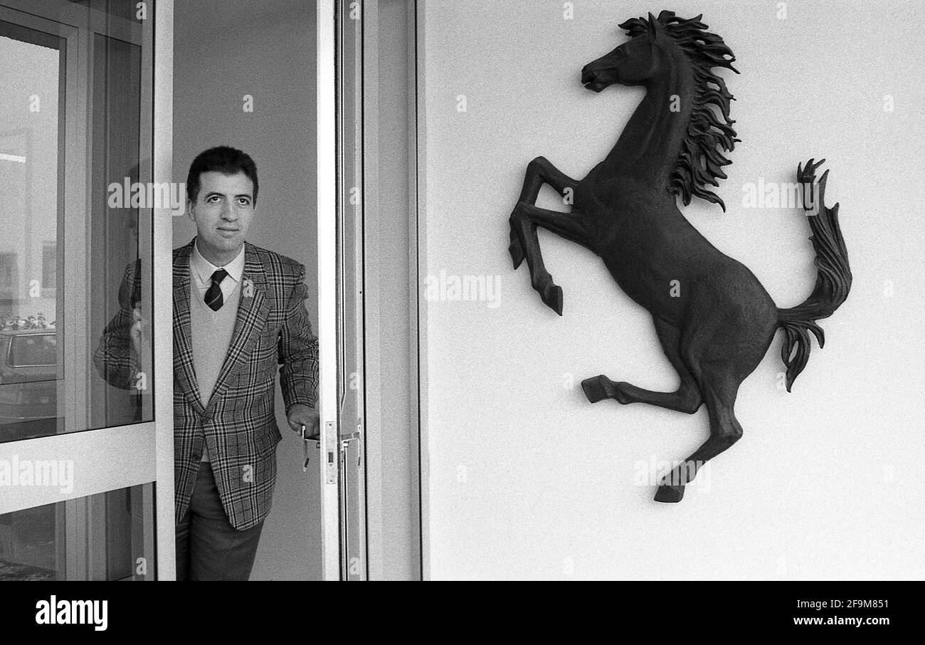 Piero Ferrari. At the Ferrari Factory in Marenello F1 workshop Italy ...
