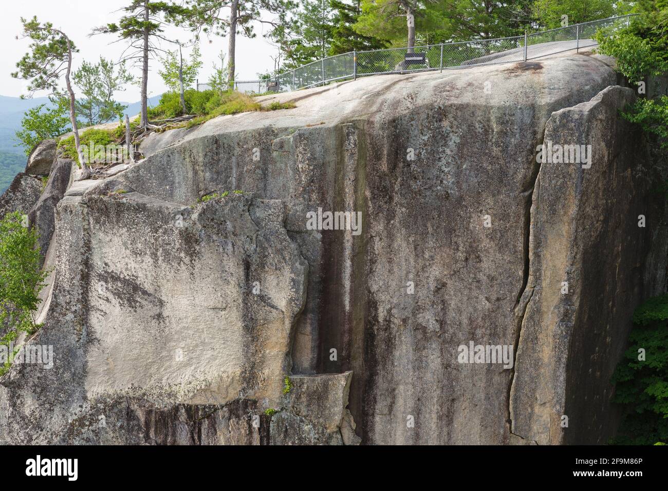 The top of Cathedral Ledge in Bartlett, New Hampshire. Cathedral Ledge ...