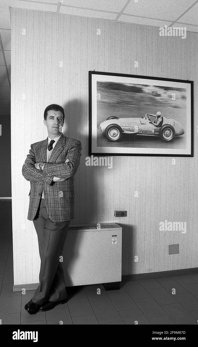 Piero Ferrari. At the Ferrari Factory in Marenello F1 workshop Italy ...