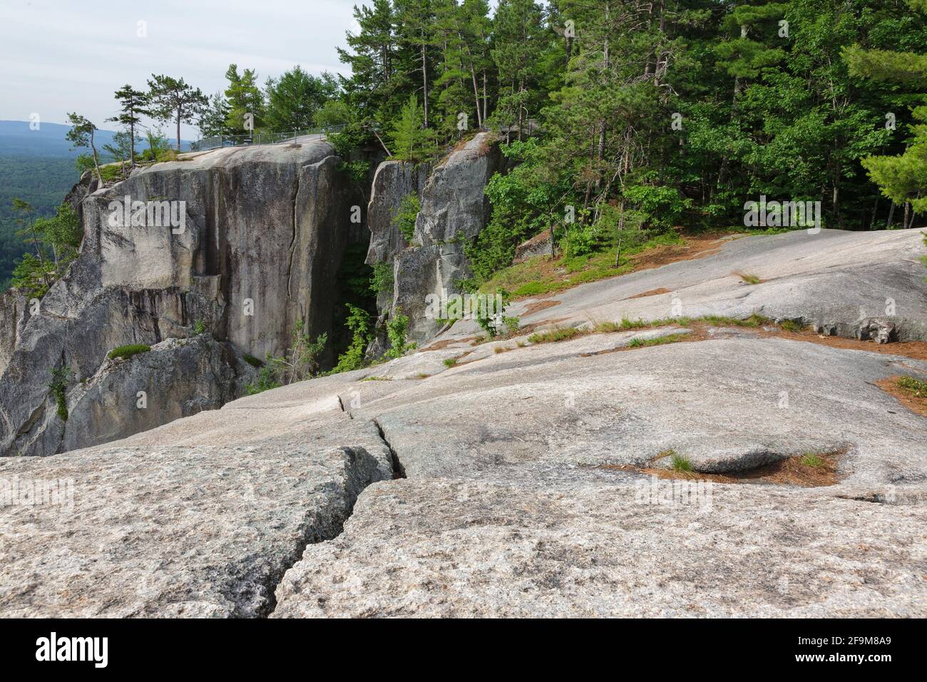 The top of Cathedral Ledge in Bartlett, New Hampshire. Cathedral Ledge ...