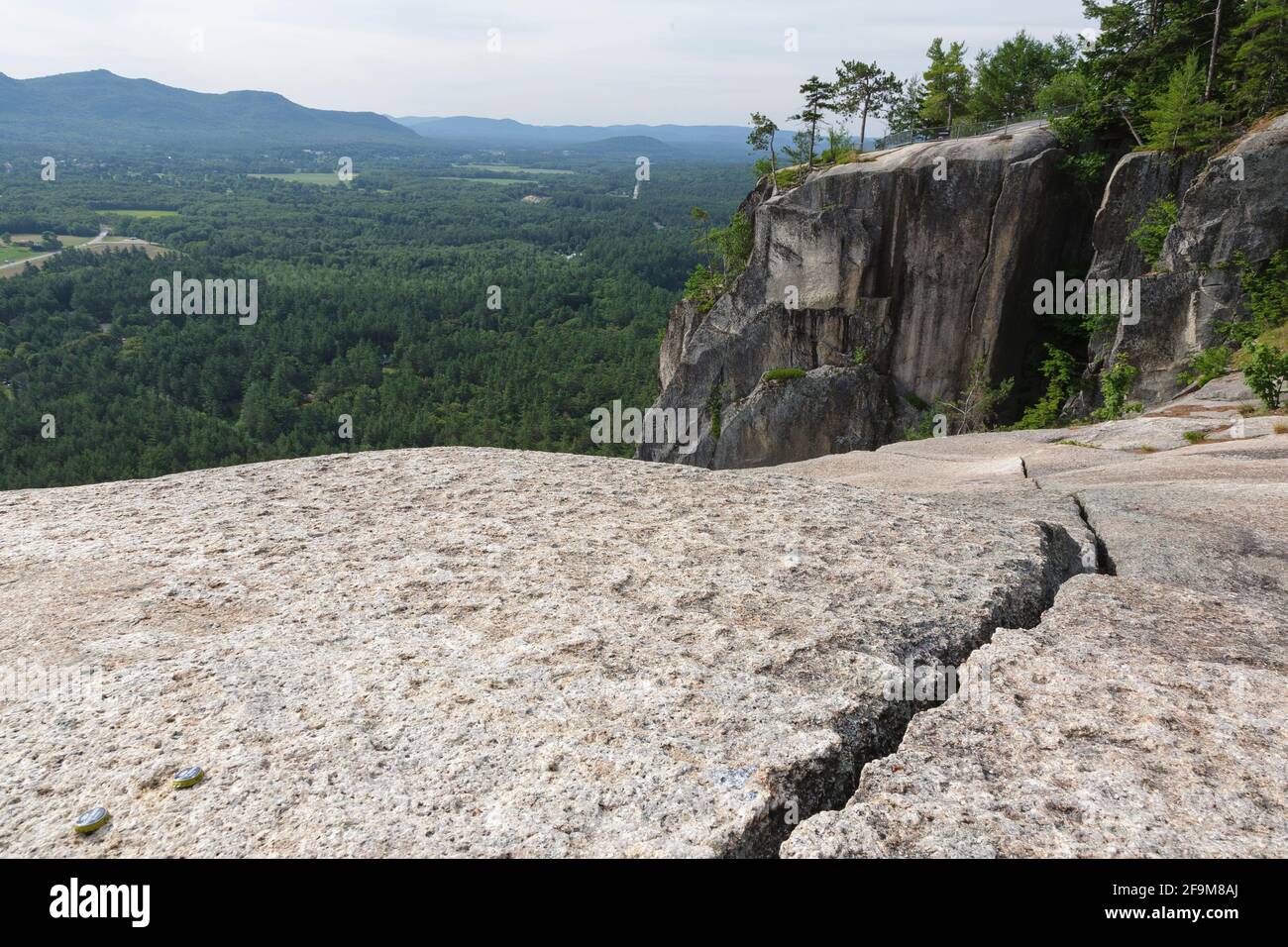 The top of Cathedral Ledge in Bartlett, New Hampshire. Cathedral Ledge ...