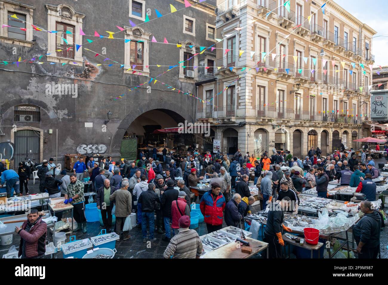 Pescheria di Catania, fish and seafood market, Catania Sicily Italy ...
