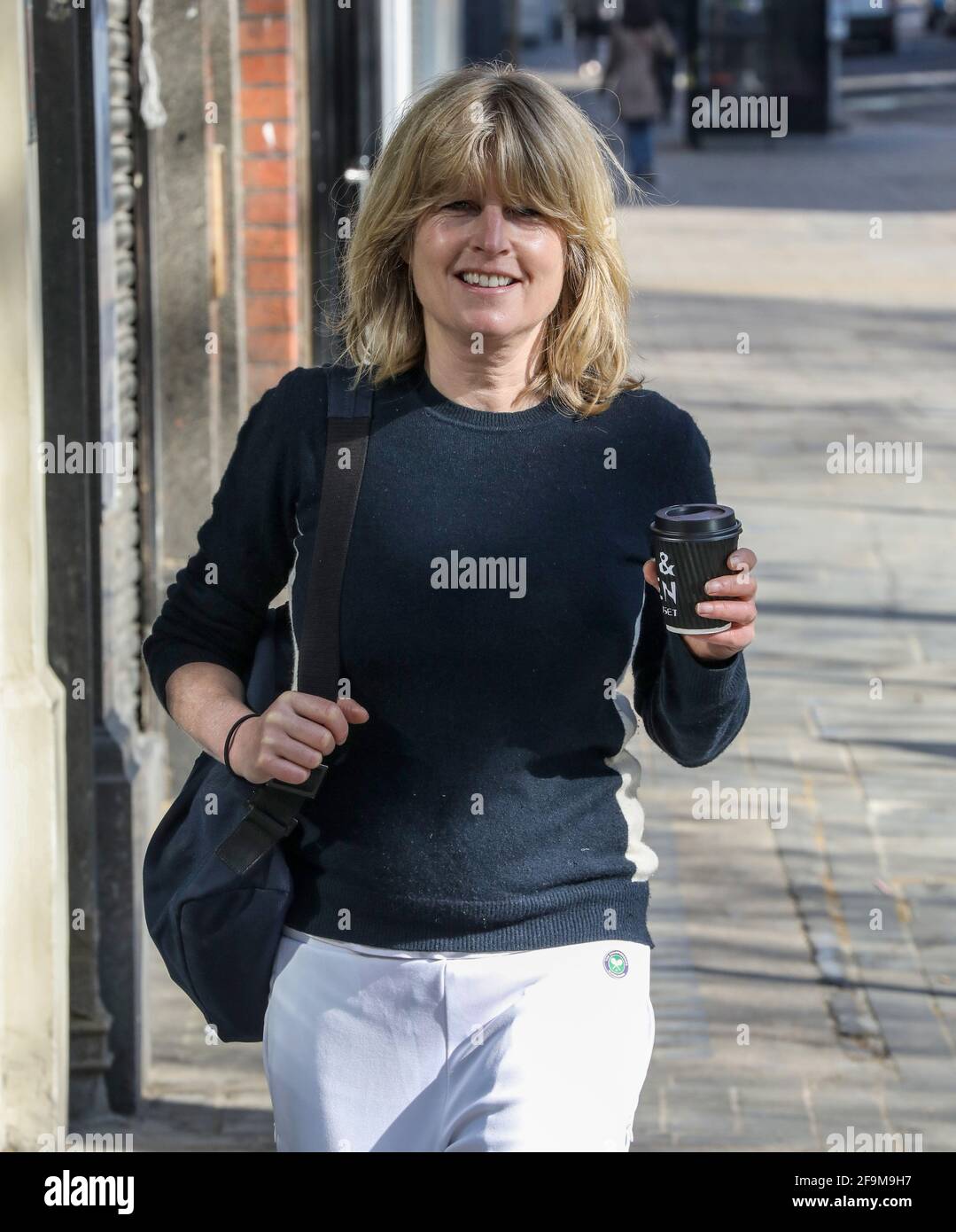 Rachel Johnson seen arriving at the Global Radio Studios in London ...