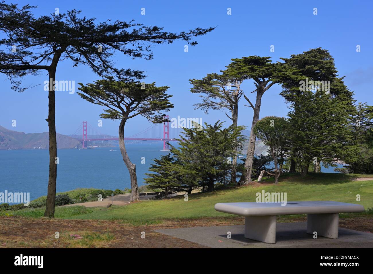 Amazing view from the Lands End trail towards the iconic Golden Gate ...