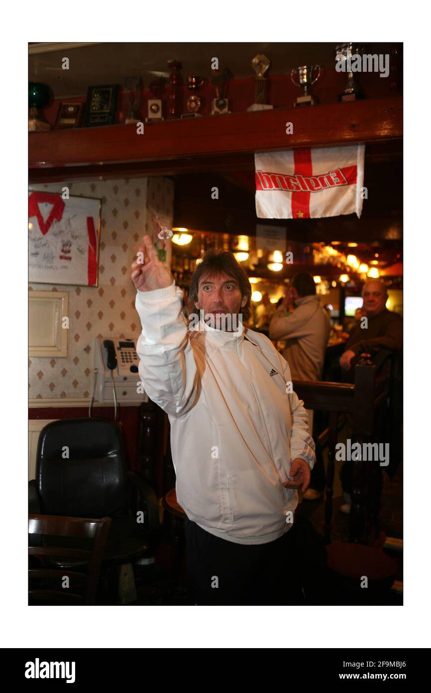 Andy Fordham behind the bar and playing darts in The Cutty Sark in ...