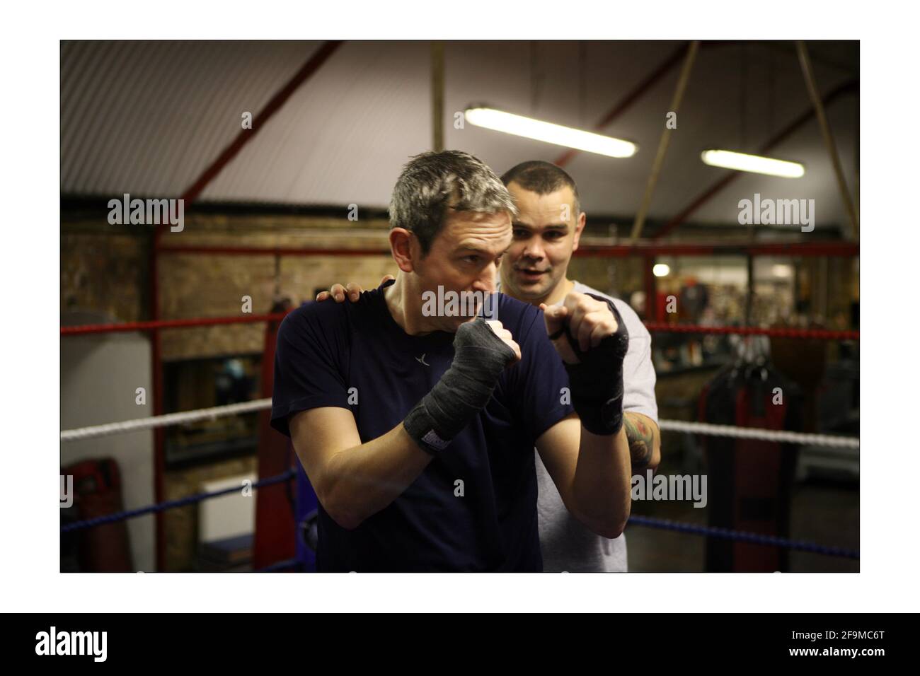 Boxing training for Richard Sharp at Fitzroy Lodge on Lambeth road in ...