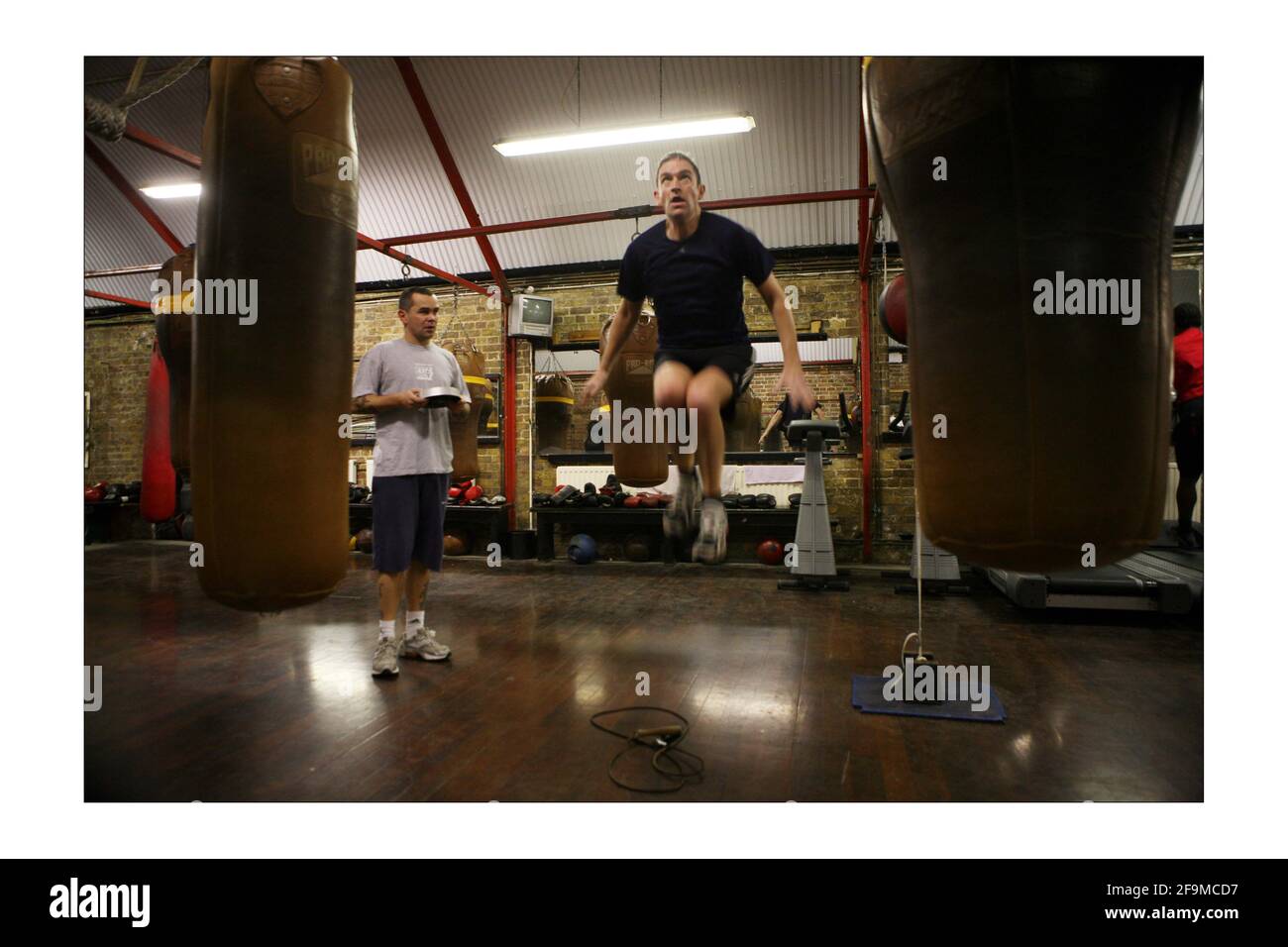 Boxing training for Richard Sharp at Fitzroy Lodge on Lambeth road in ...