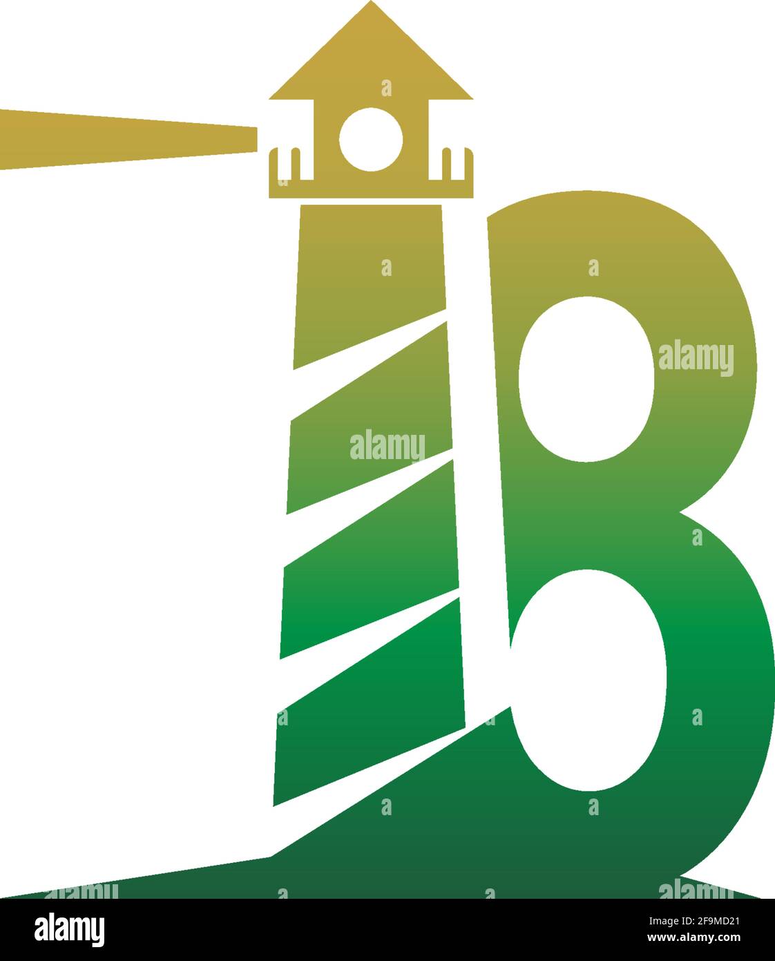 Number 8 with lighthouse icon logo design template vector Stock Vector ...