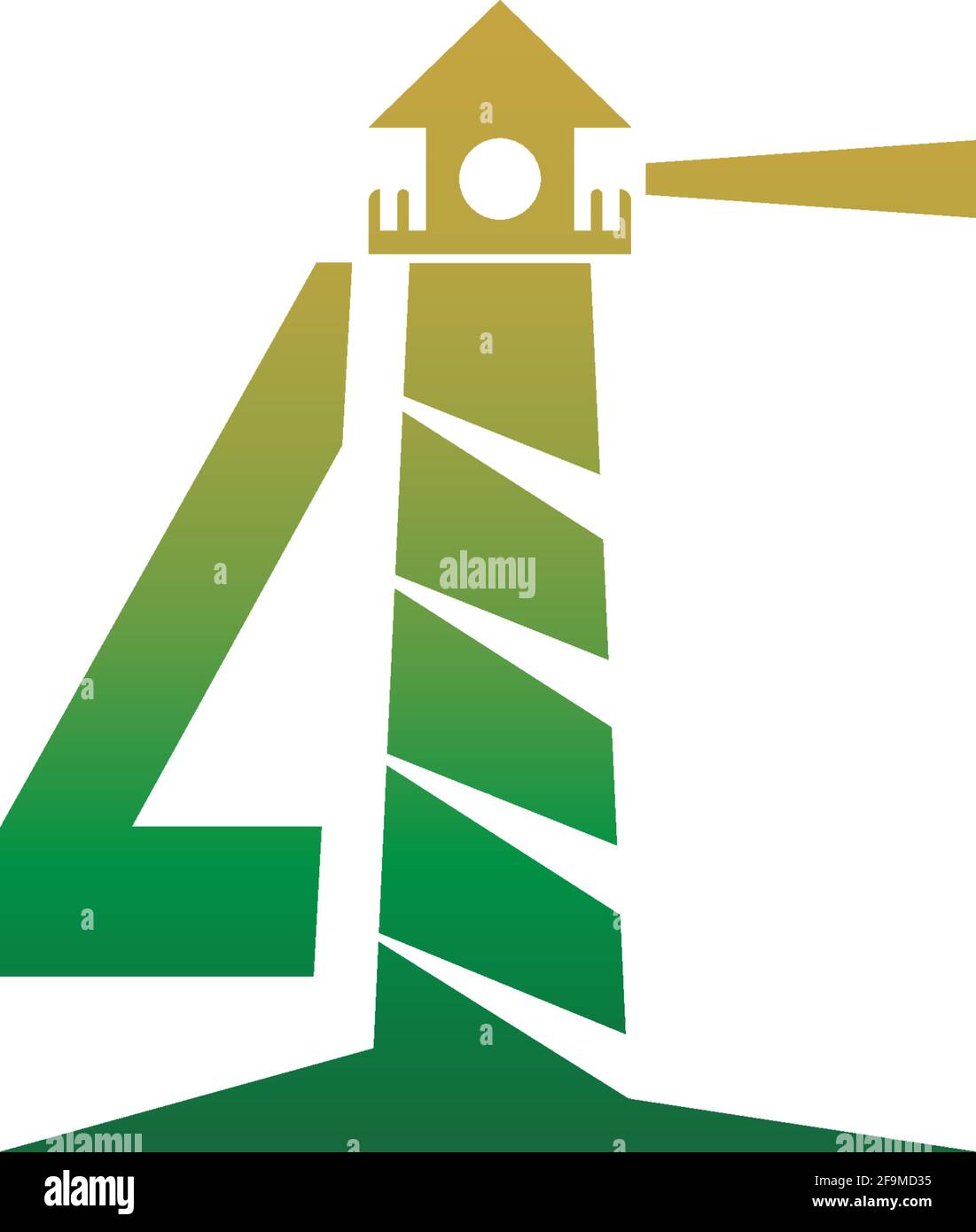 Number 4 with lighthouse icon logo design template vector Stock Vector ...