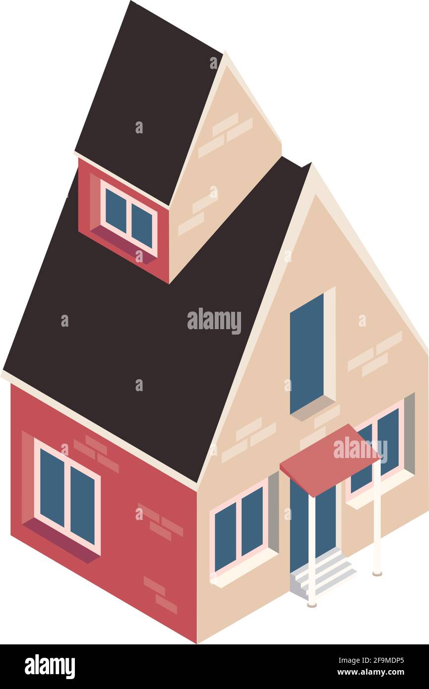 isometric house building construction icon Stock Vector Image & Art - Alamy