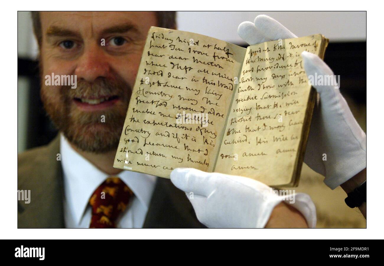Prof Andrew Lambert with a codicil belonging to Nelson, part of the ...