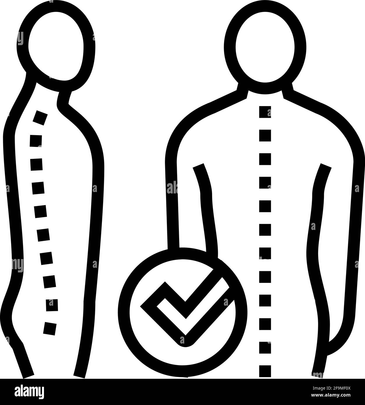 correct posture line icon vector illustration Stock Vector Image & Art ...