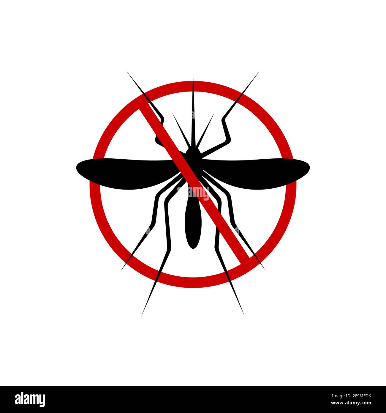 Stop mosquito icon. Anti gnat forbidden sign for insect spray killer ...