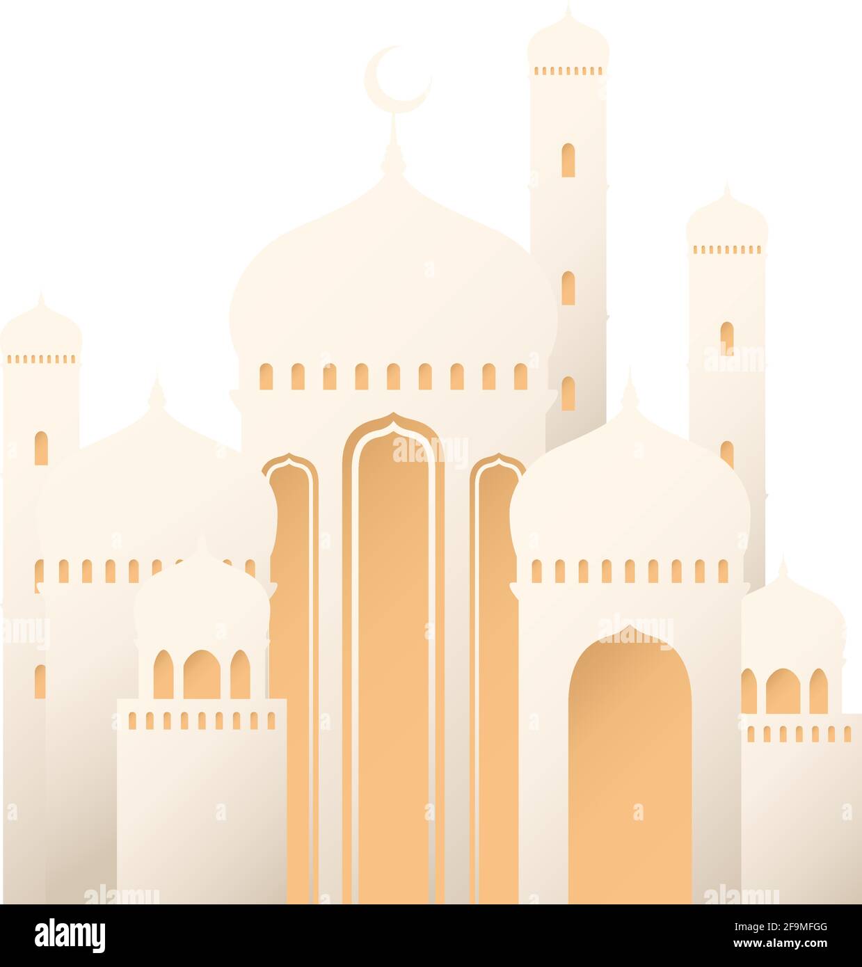 mosque building front religious icon Stock Vector Image & Art - Alamy