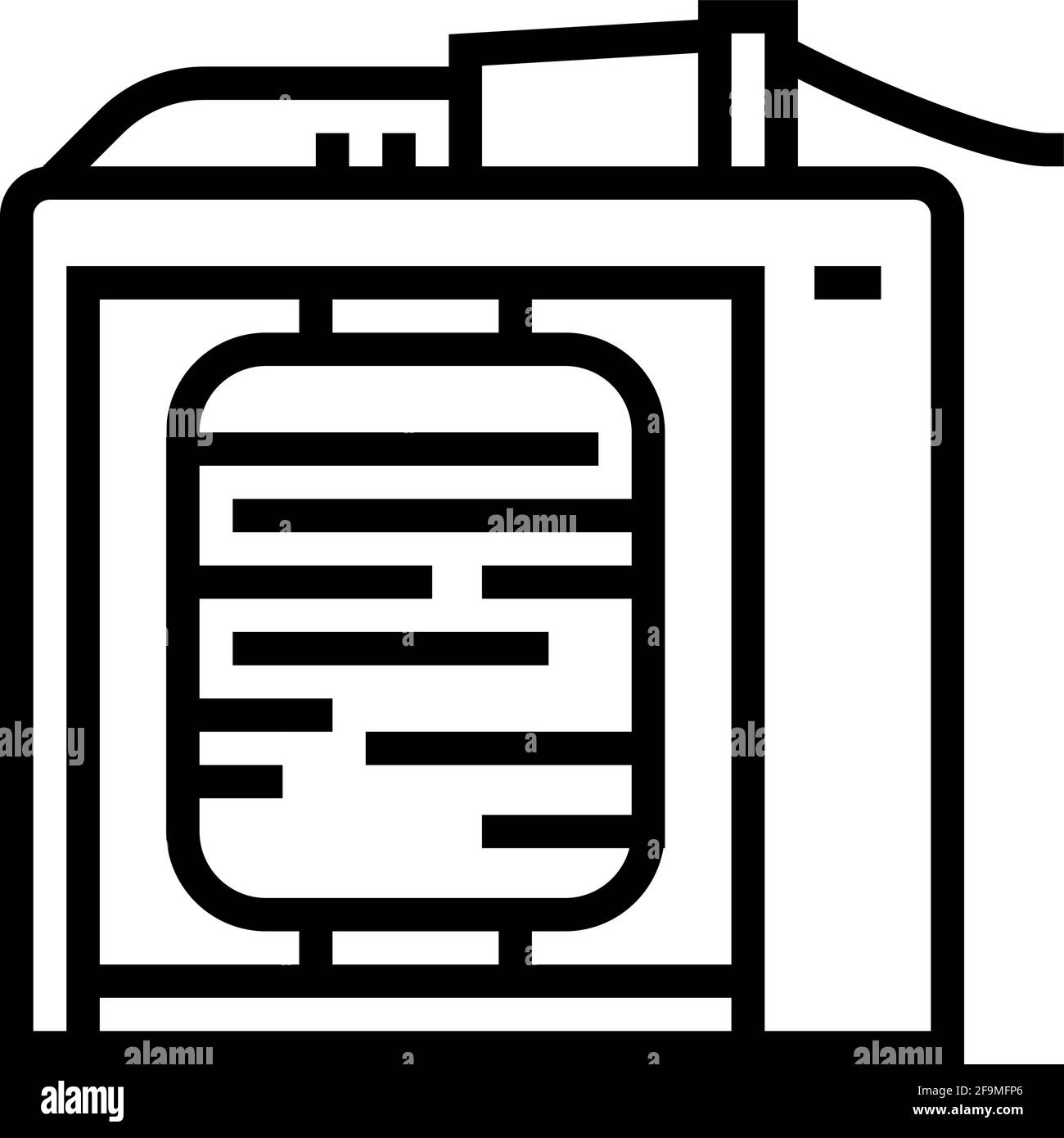 silk thread roll winding process line icon vector illustration Stock ...