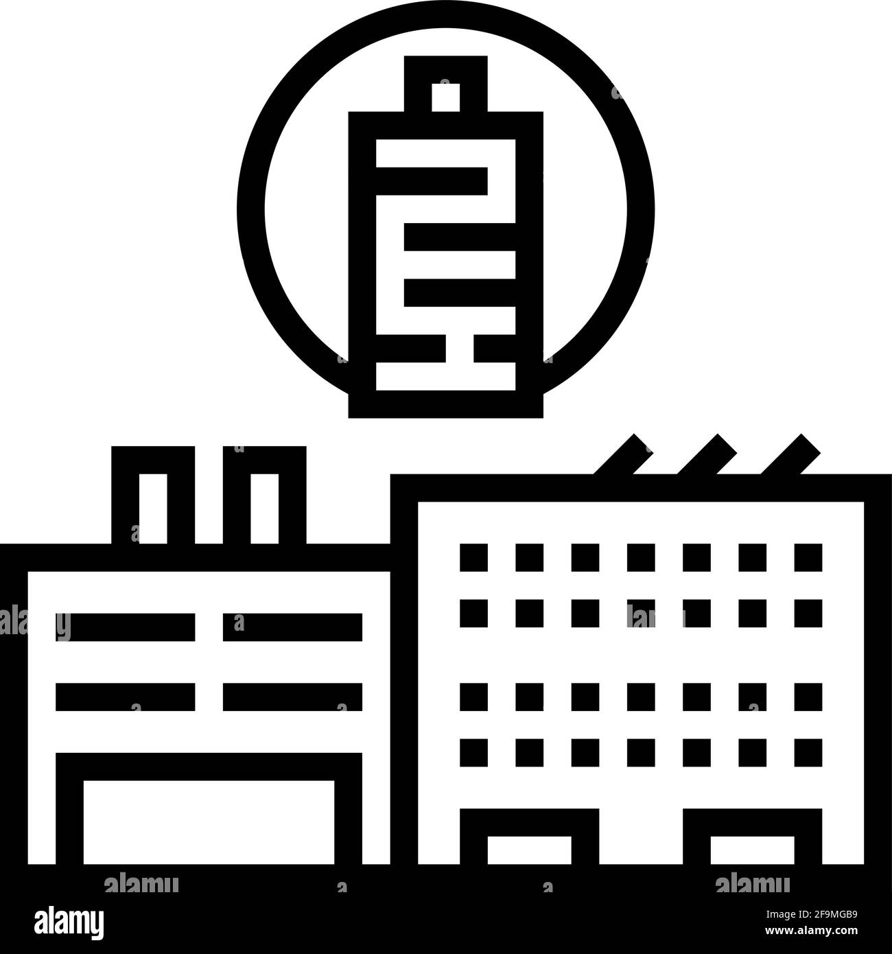 factory production textile line icon vector illustration Stock Vector ...
