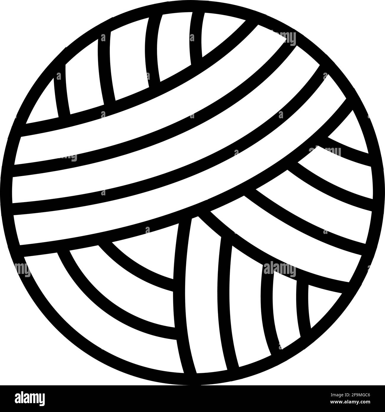 knitting ball textile line icon vector illustration Stock Vector Image ...