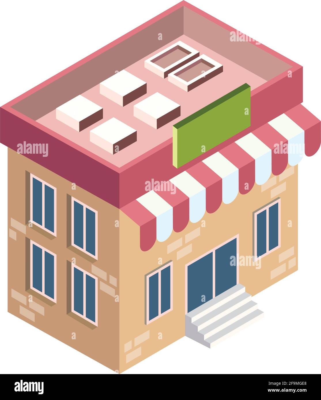 isometric store building construction icon Stock Vector Image & Art - Alamy