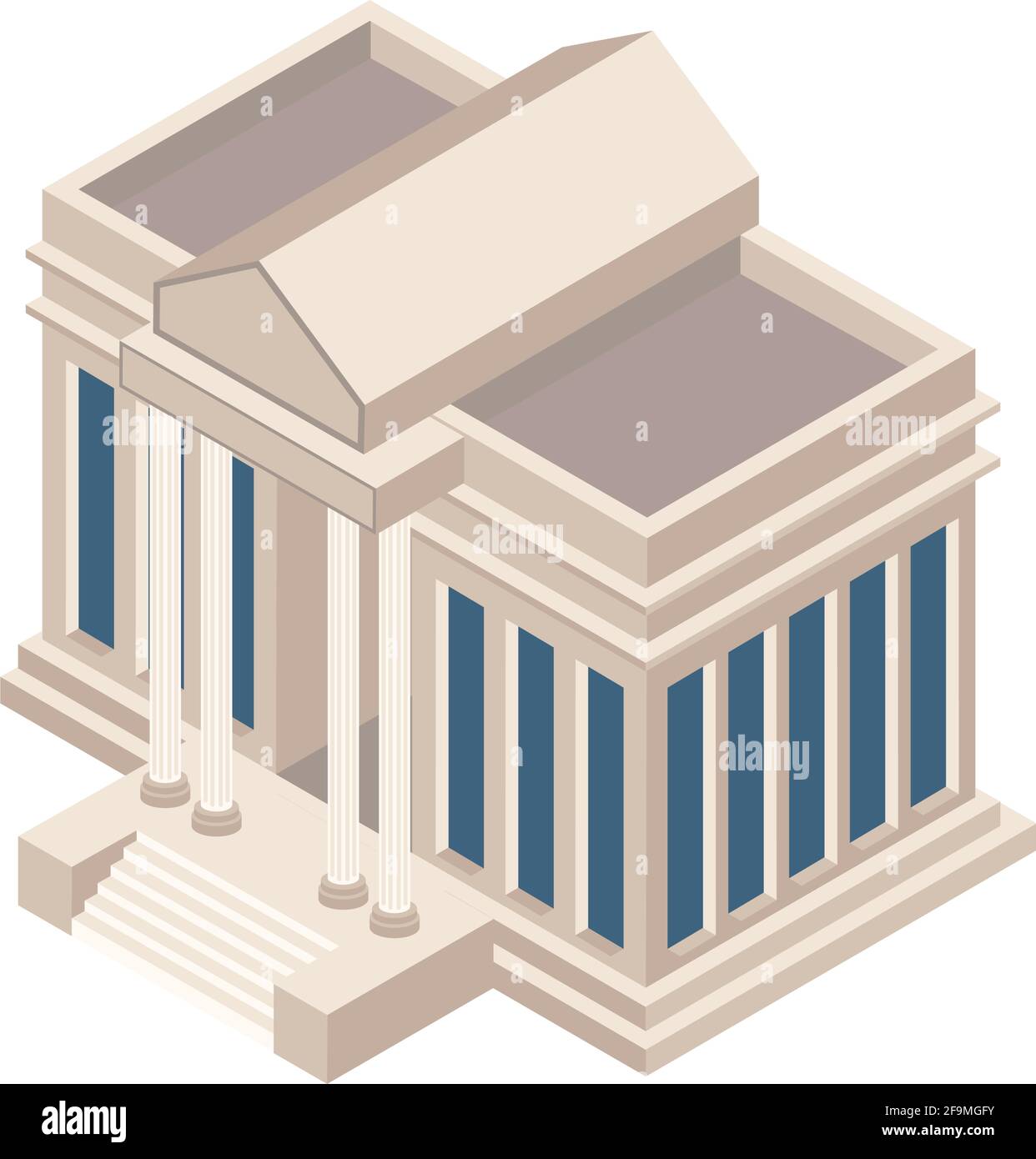 isometric library building construction icon Stock Vector Image & Art ...