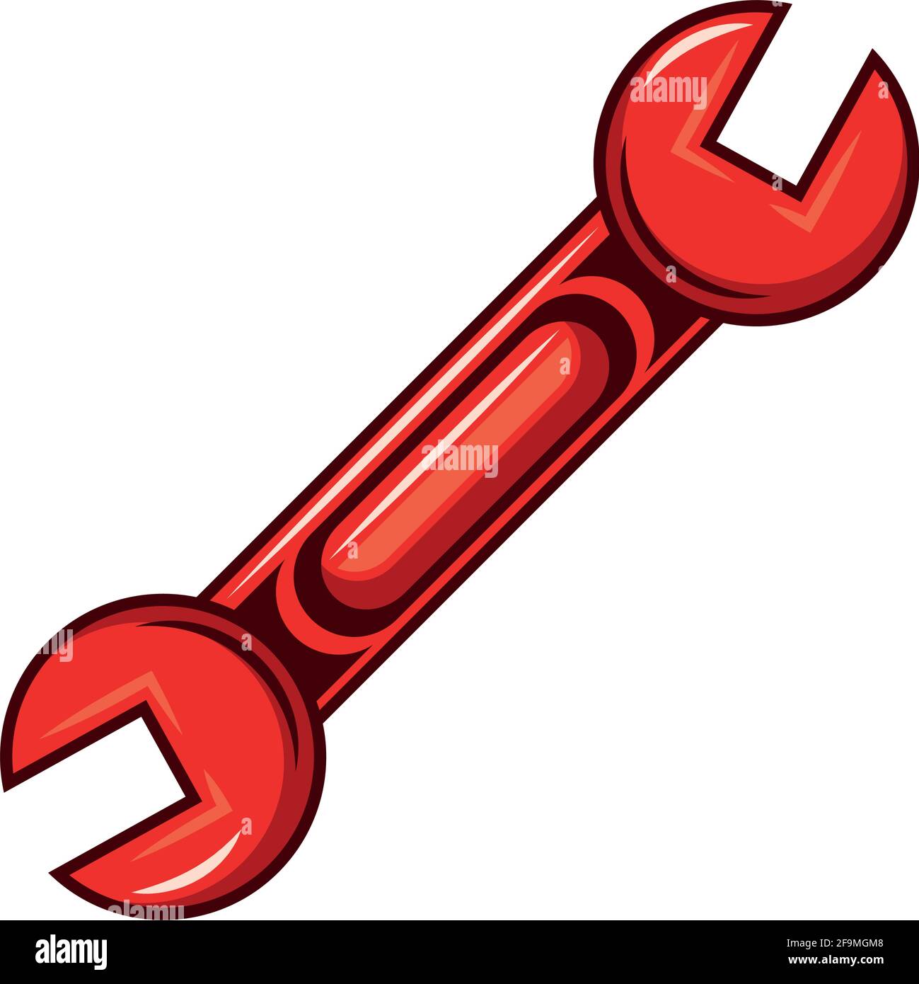 red wrench key tool icon Stock Vector Image & Art - Alamy