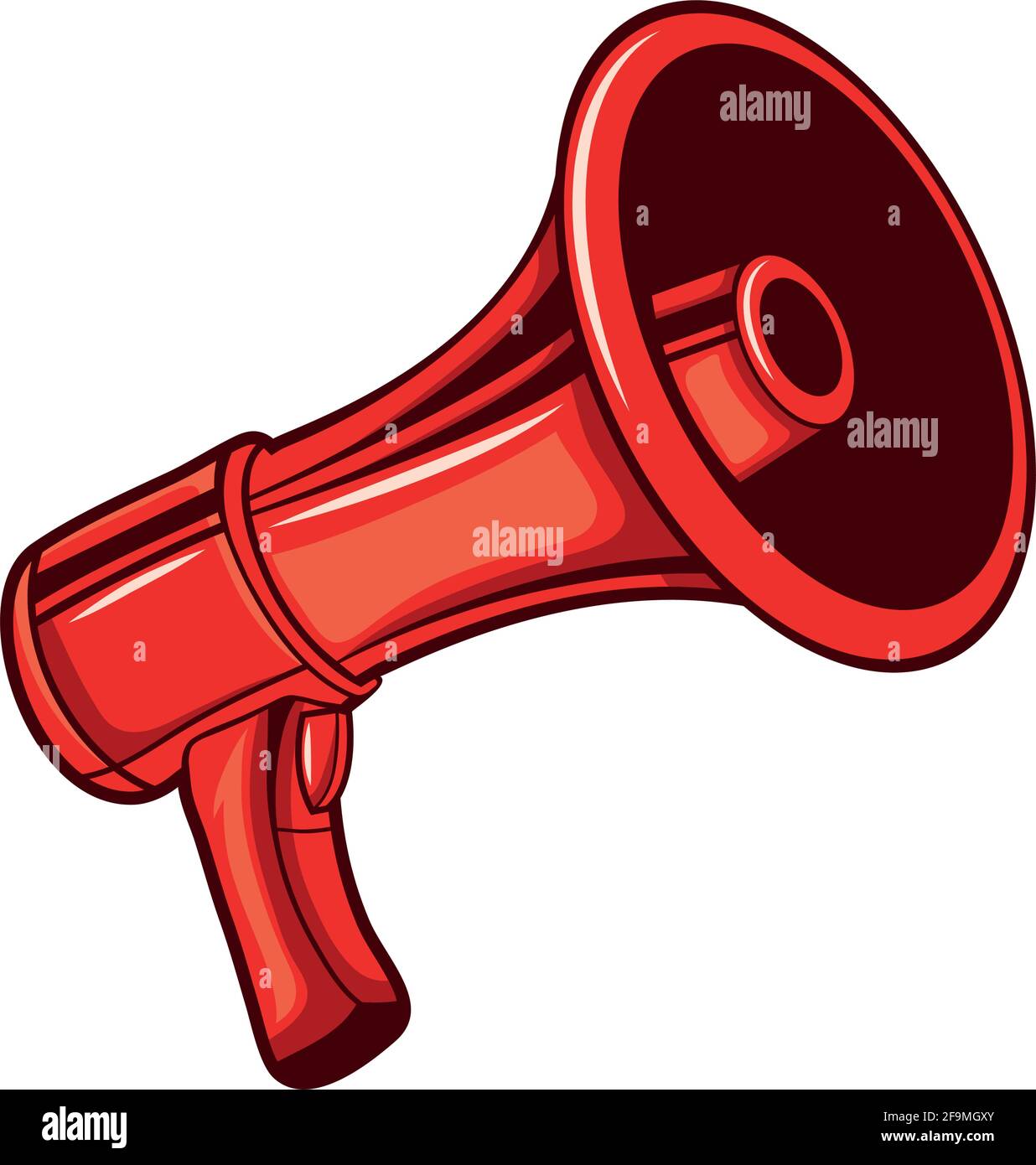 red color megaphone audio icon Stock Vector Image & Art - Alamy