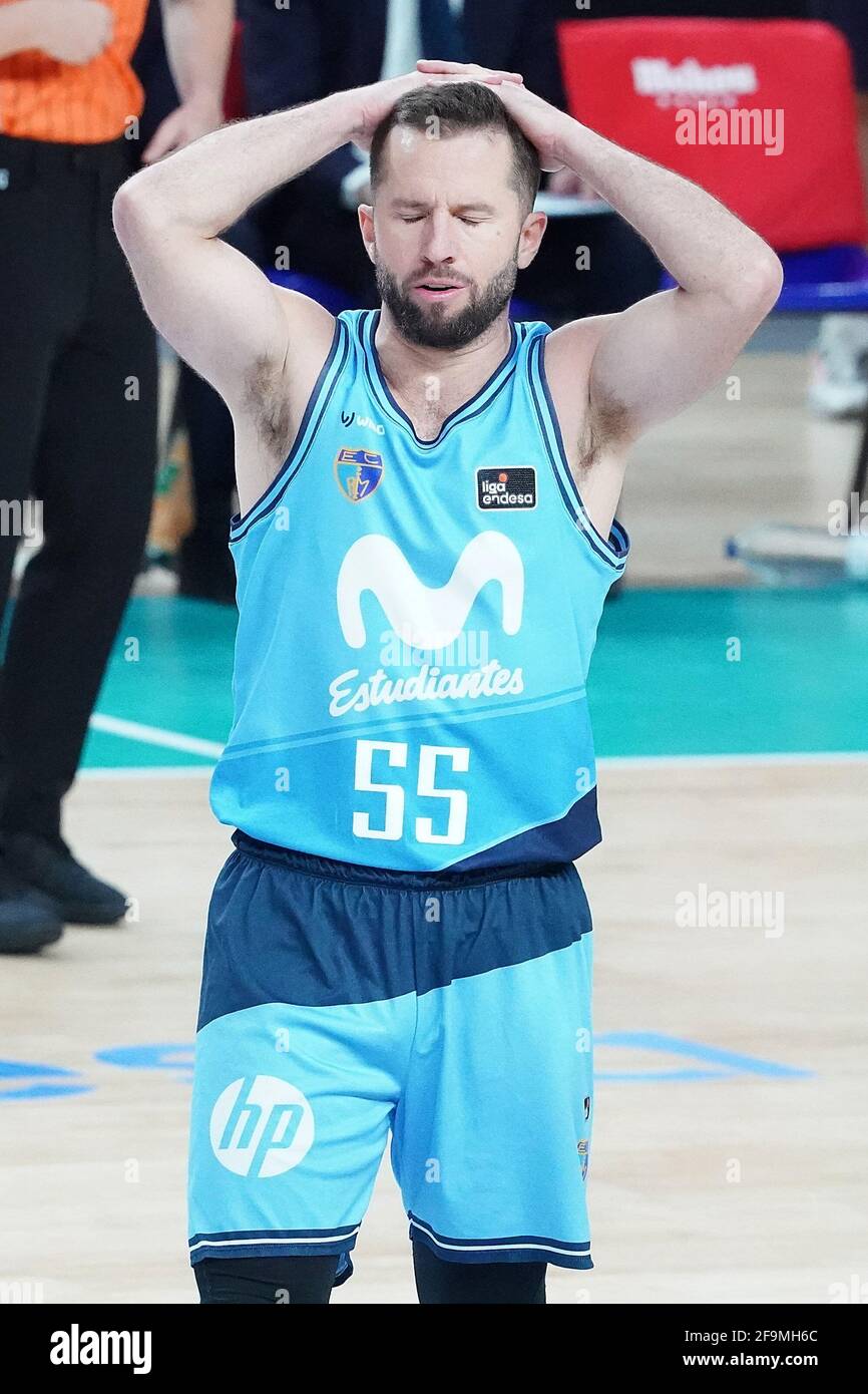 Club Baloncesto Estudiantes' Jose Juan Barea dejected during Liga ...