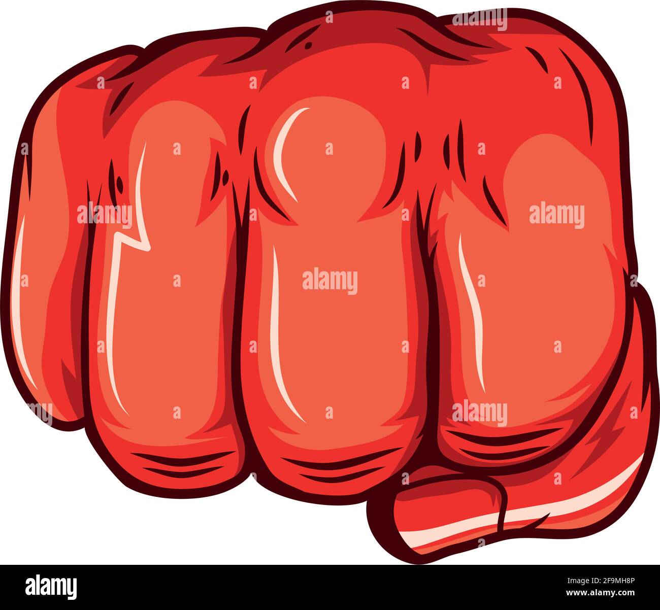 revolutionary hand punch red color Stock Vector Image & Art - Alamy
