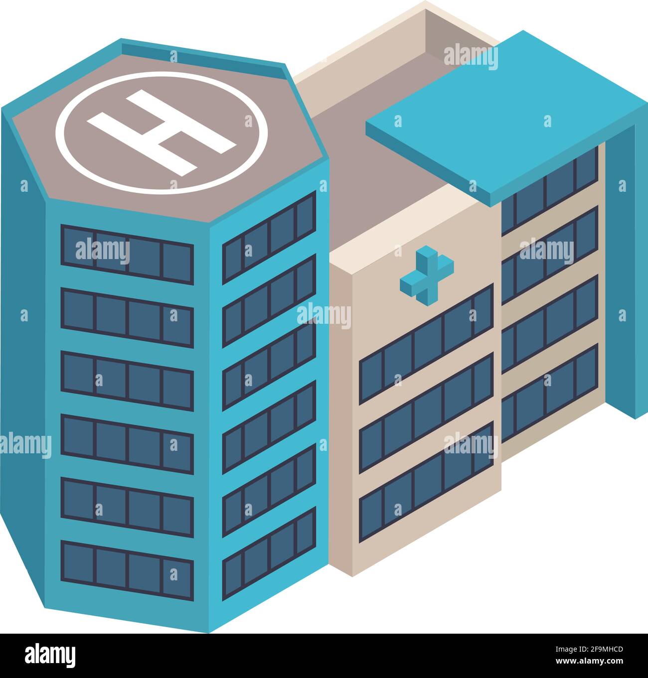 isometric hospital building construction icon Stock Vector Image & Art ...