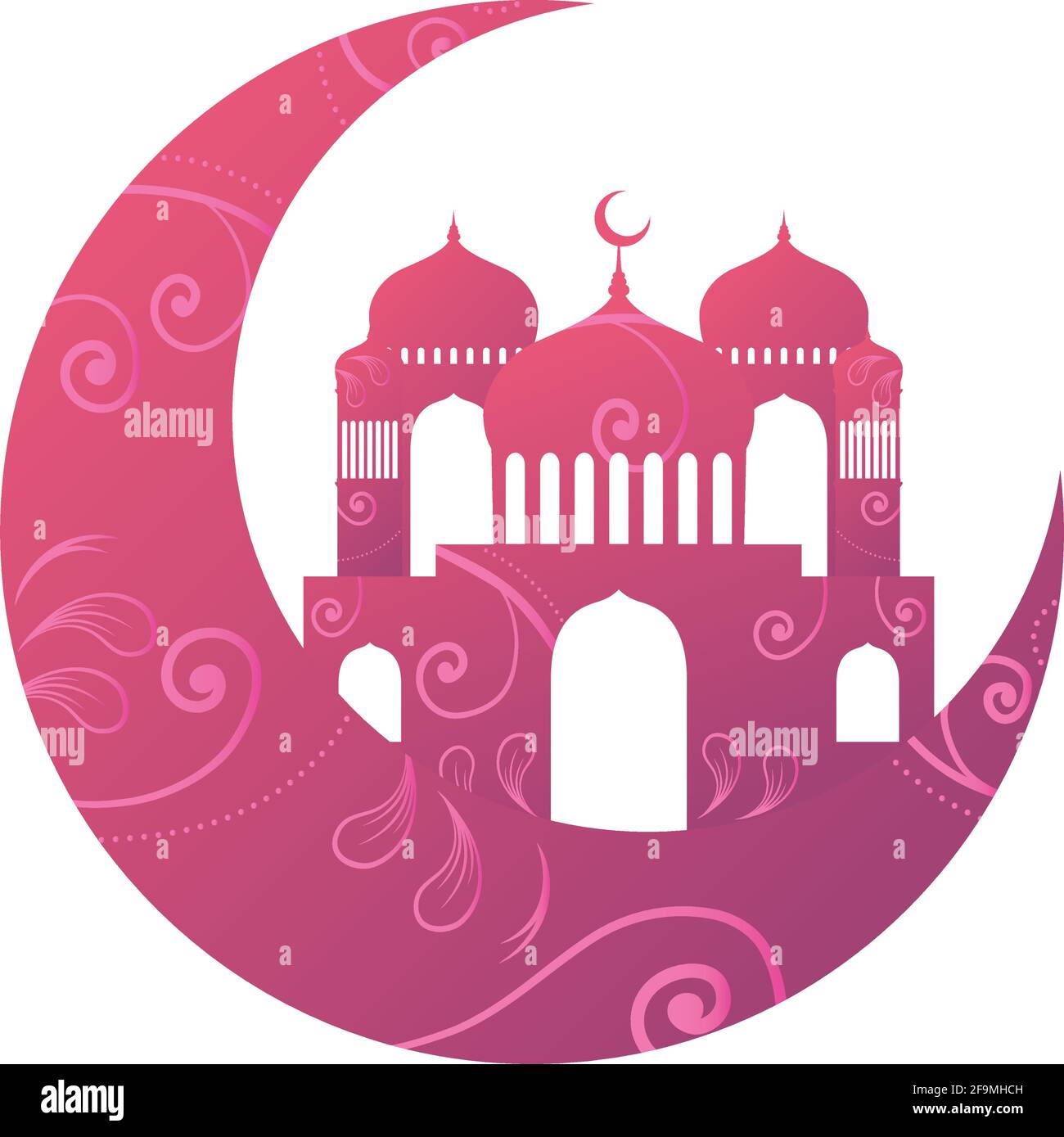 Pink mosque Stock Vector Images - Alamy