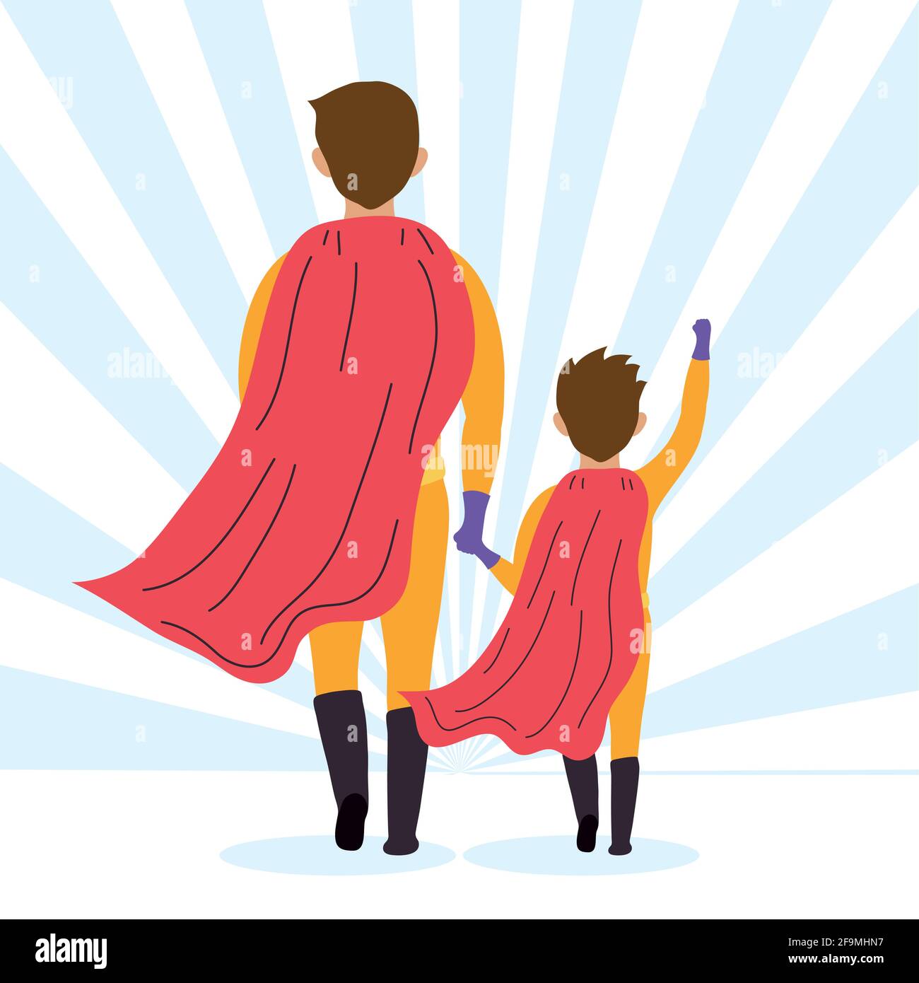 super dad and son back heros characters Stock Vector Image & Art - Alamy