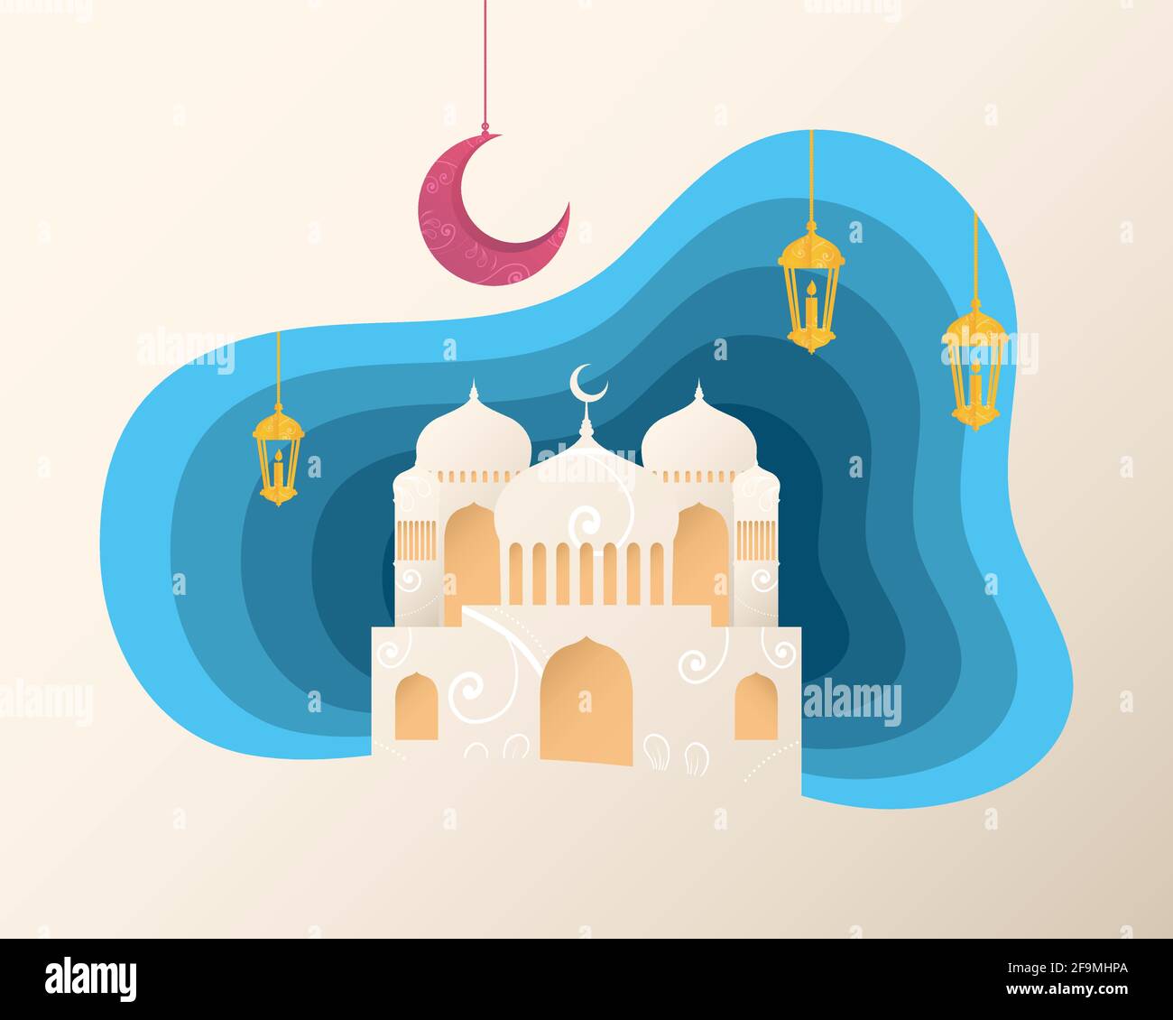 Islamic mosque lamps ramadan Stock Vector Images - Alamy