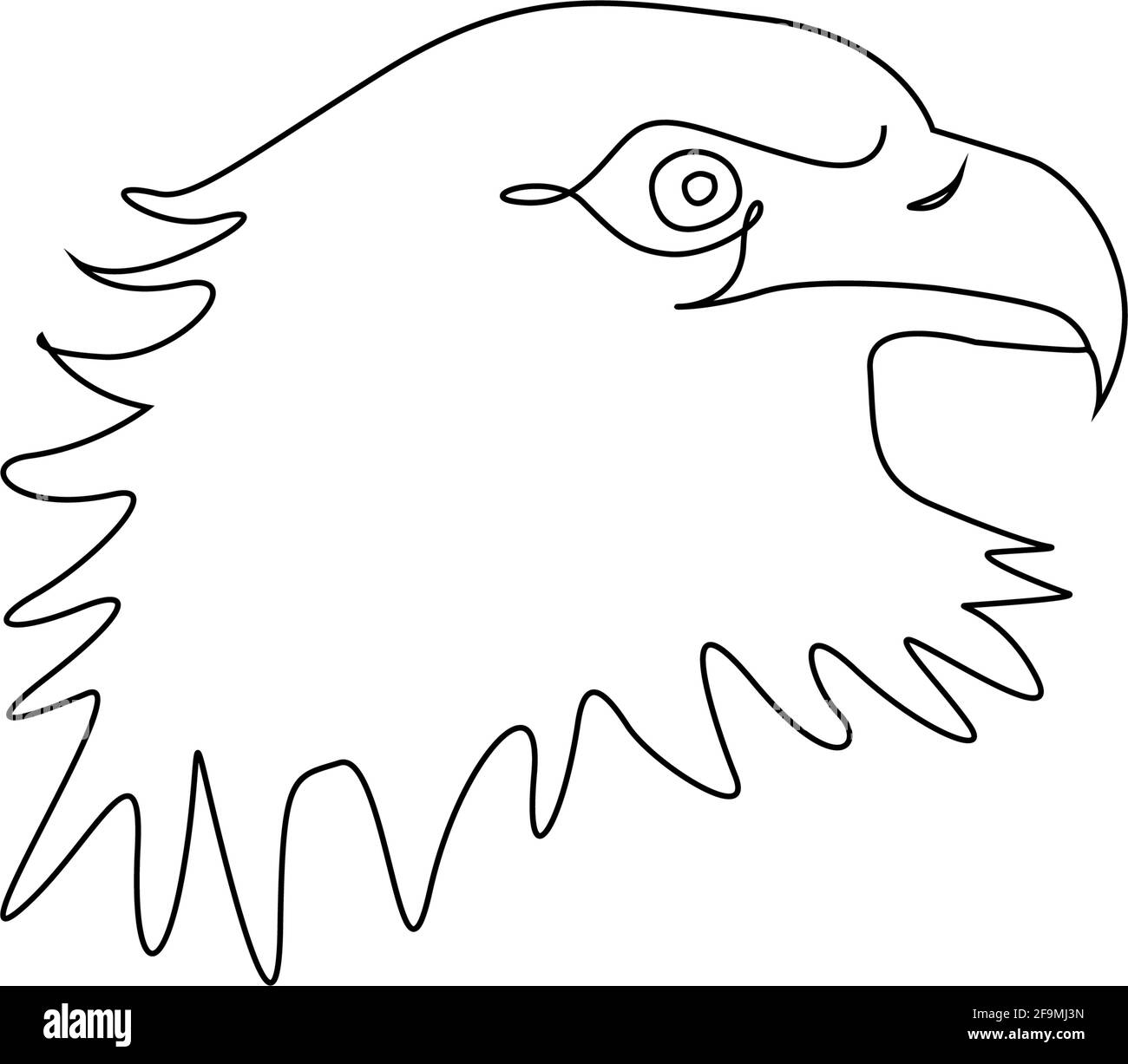 Minimalist One Line Head of Eagle Icon. Line drawing birds tattoo ... Minimalist One Line Head of Eagle Icon. Line drawing birds tattoo ...