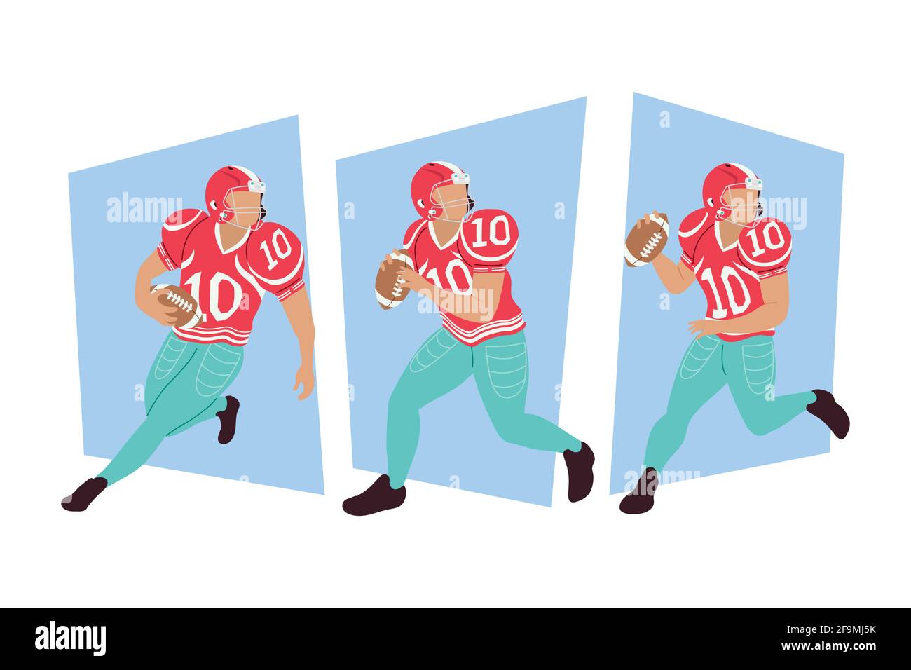 American football match players Cut Out Stock Images & Pictures - Alamy