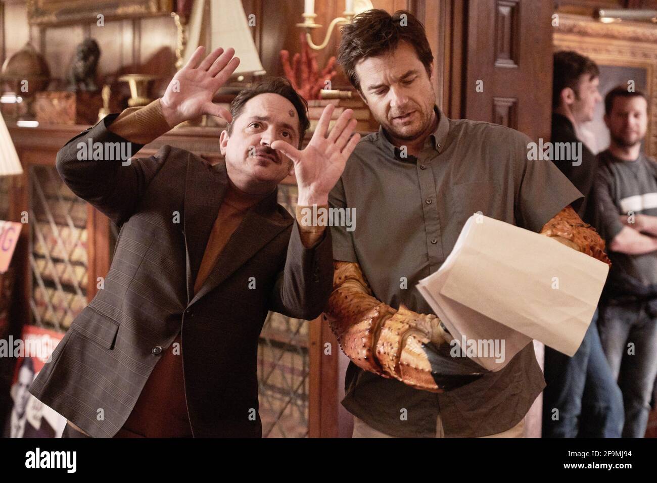 THUNDER FORCE, from left: director Ben Falcone, Jason Bateman, on set ...