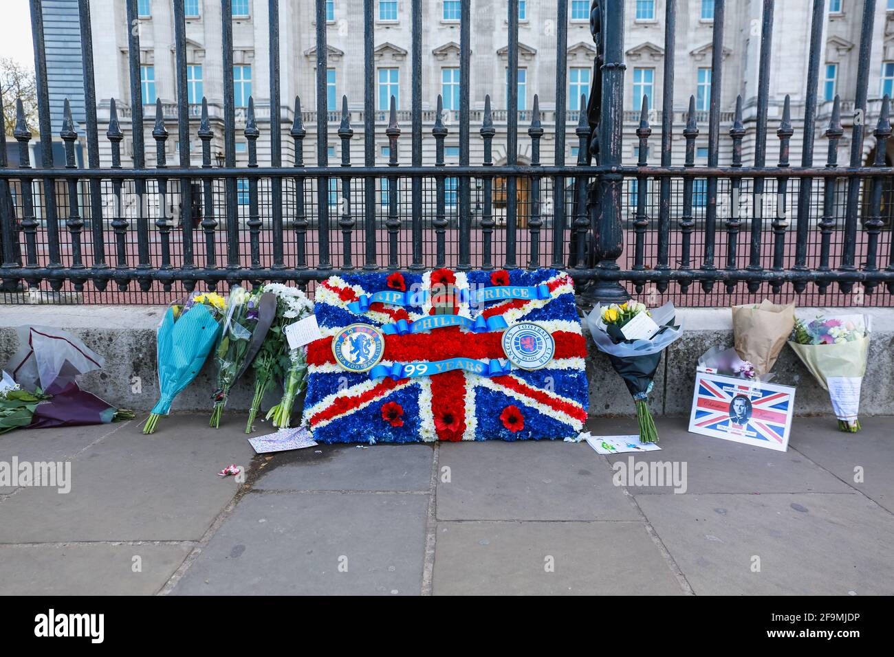 London, UK. 17 April 2021. Chelsea and Rangers FC paid tribute at ...