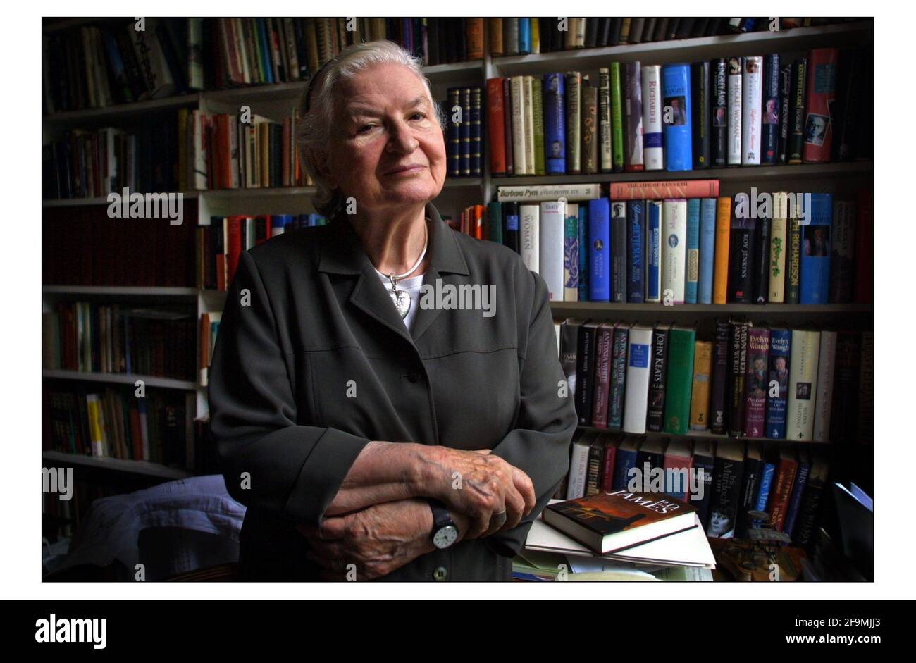 P.D. James at home in west London.pic David Sandison 25/7/2003 Stock ...