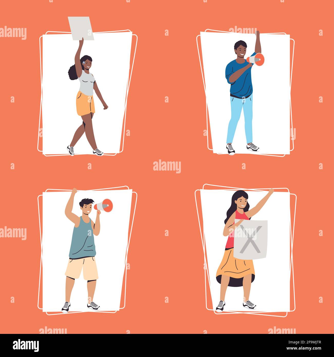 Group activists Stock Vector Images - Alamy