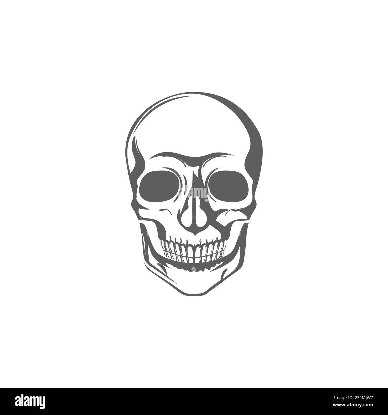 Simple Skull Outline Simple Skull Silhouette Set Vector Download