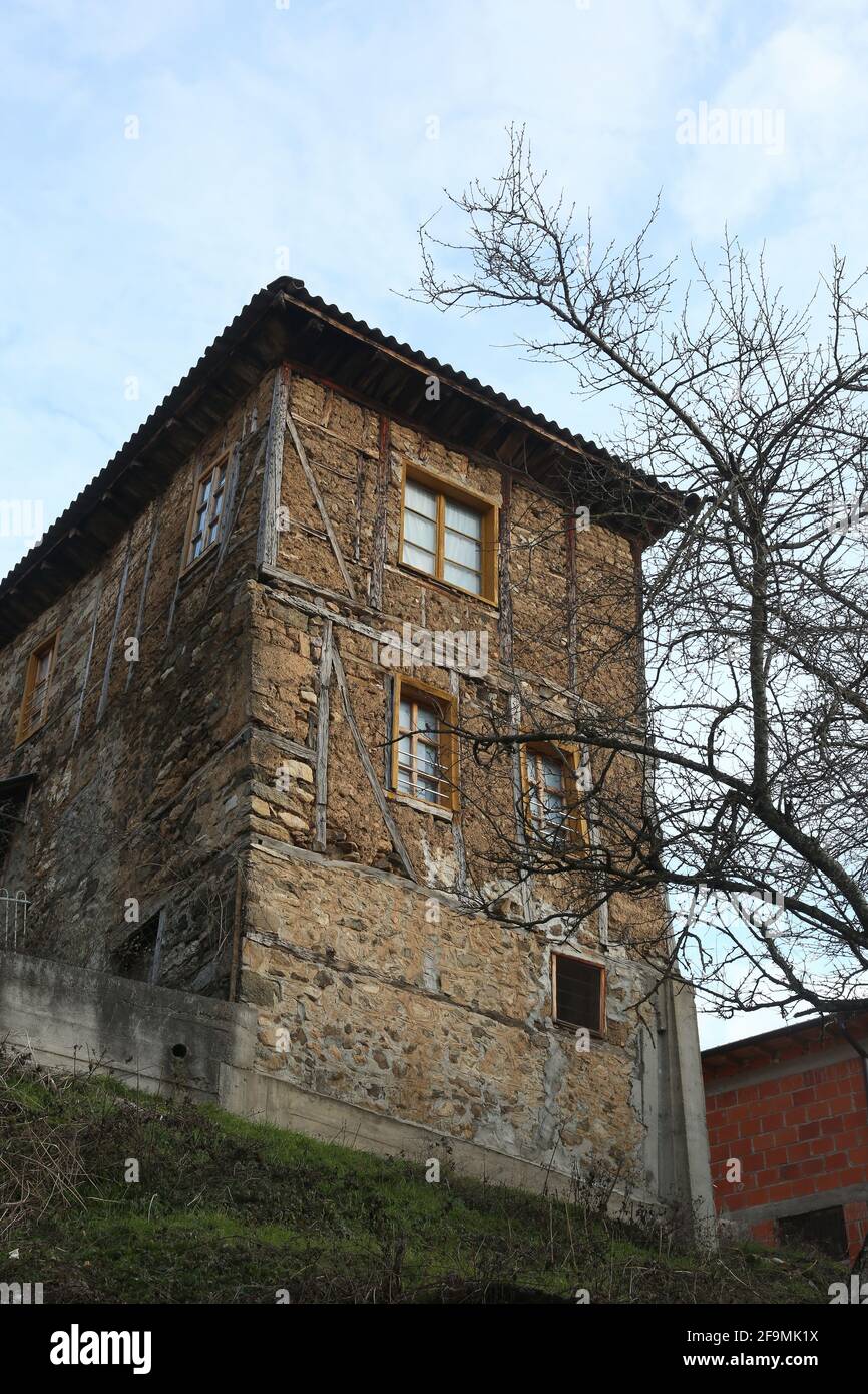 Traditional house at Janche Village in Mavrovo National Park, Macedonia ...