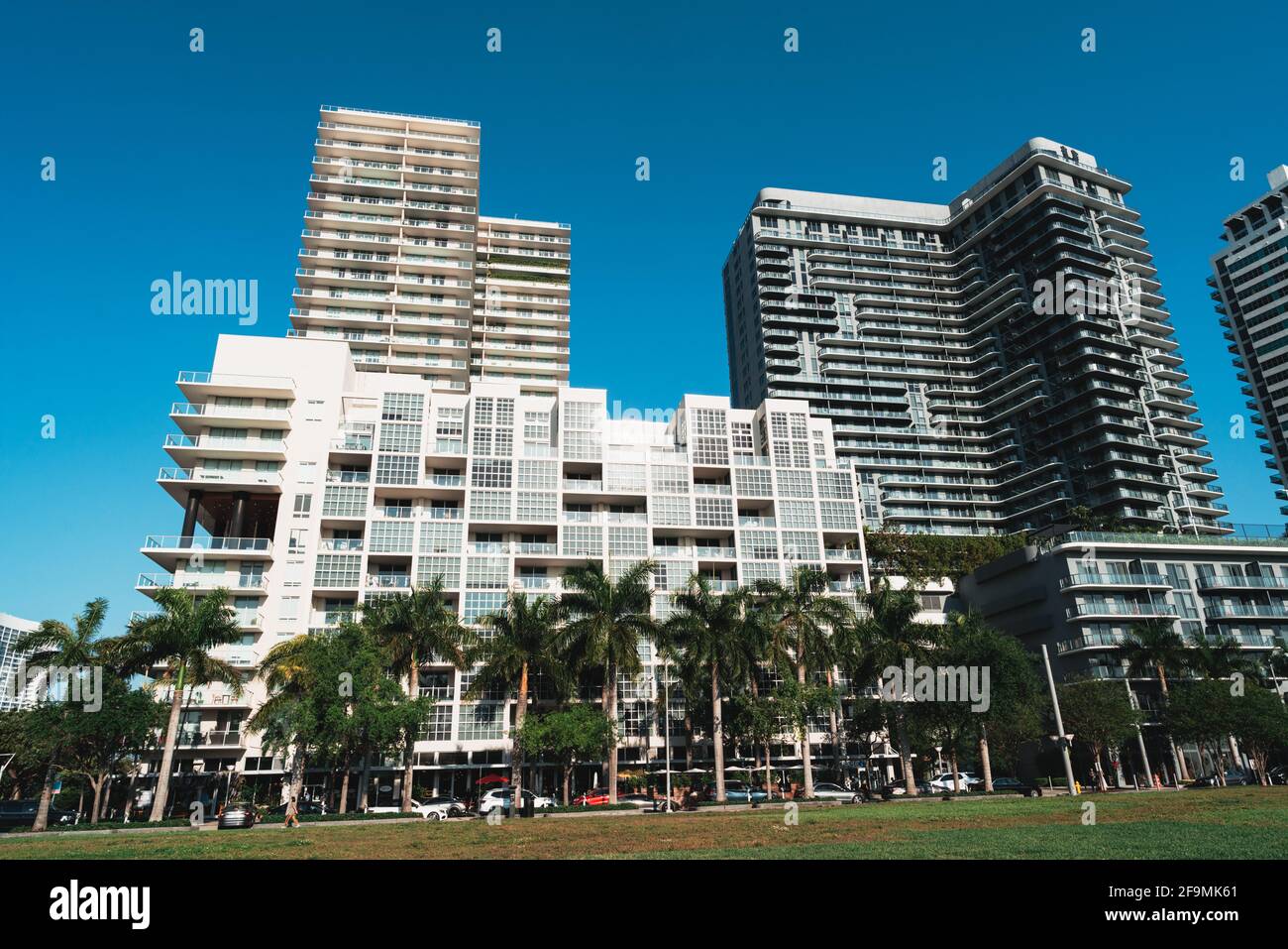 midtown Miami Florida usa buildings real state sky color blue Stock ...