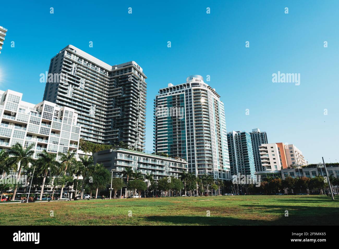 downtown city state midtown miami florida buildings real state sky blu ...