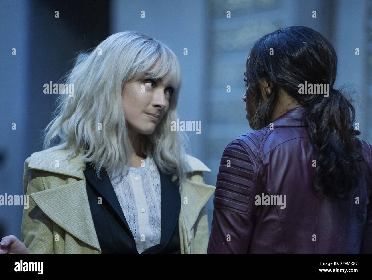 BATWOMAN, from left: Rachel Skarsten, Meagan Tandy (back to camera ...